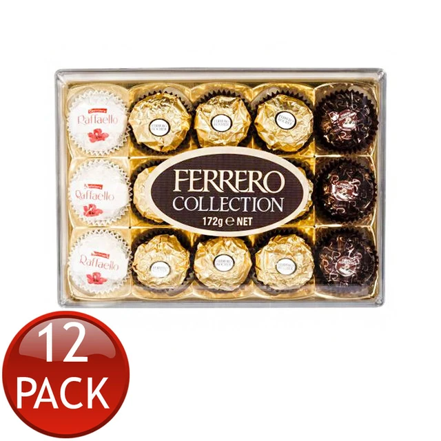 FERRERO ROCHER COLLECTION 15 Pack Chocolate Hazelnut Choco Filling ...