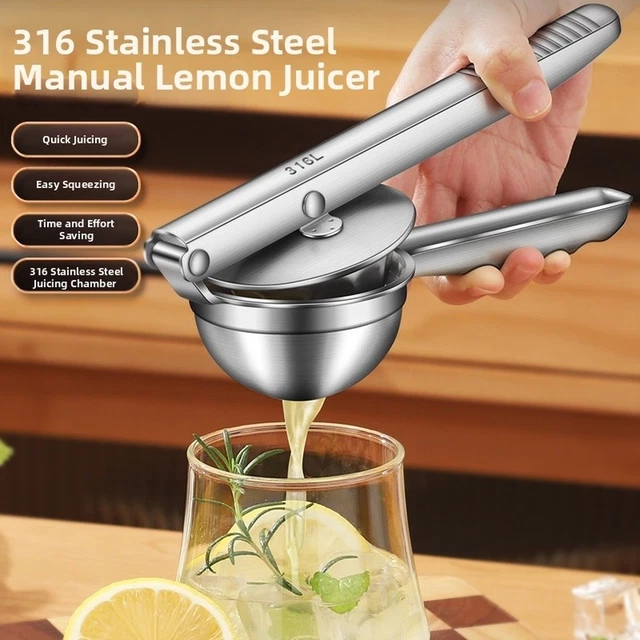 MANUAL CITRUS JUICER Hand Press Lemon Squeezer Made with 316 Stainless ...