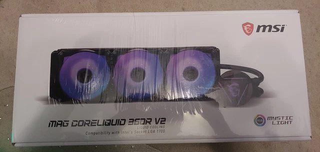 MSI MAG CORELIQUID 360R V2 AIO ARGB CPU Liquid Cooler Radiator $107.50 ...