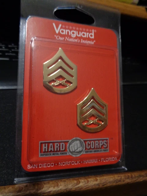 USMC US MARINE Corps E-6 Staff Sergeant Uniform Gold Rank Device ...