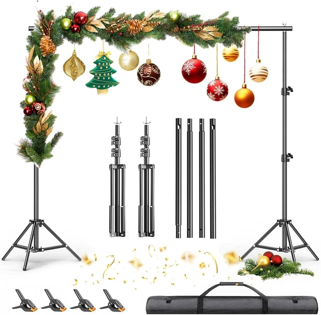 BACKDROP STAND 6.5 x 6.5 FT, Adjustable Photography Backdrop Support ...