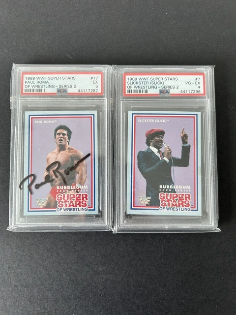 WWF SUPERSTARS OF Wrestling Rare Graded Collectible PSA Cards Roma ...