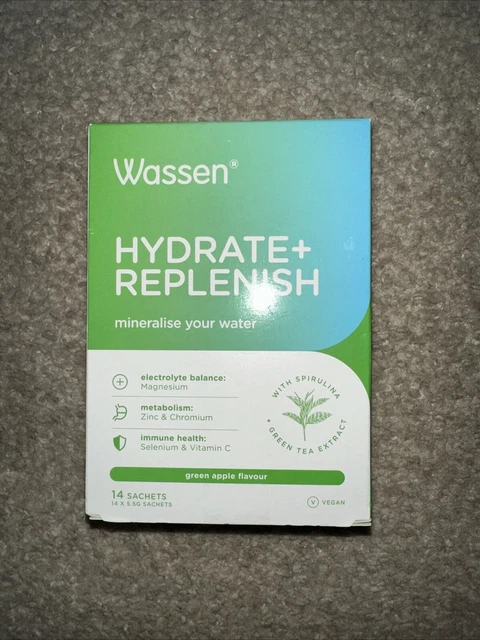 WASSEN HYDRATE + Replenish - Electrolyte Balance 14 Sachets Bbe Sep ...