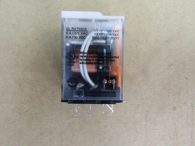 SCHNEIDER RMX MINIATURE 14 pin plug in relay 48Vdc coil, 6A 4PDT - 447 ...