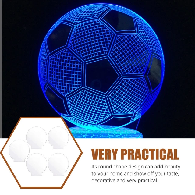 5PCS ROUND DIY Light Plate Simple LED Light Plate Transparent Acrylic ...