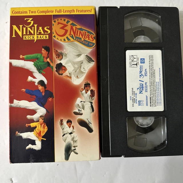 3 NINJAS KNUCKLE Up & 3 Ninjas Kick Back VHS Tape Family Double Feature ...