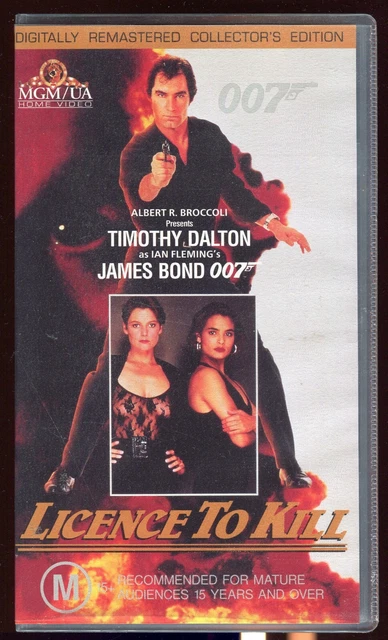 LICENCE TO KILL VHS 1980s James Bond Action MGM/UA Home Video PAL $20. ...