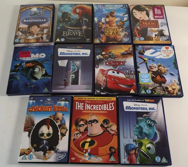 BUNDLE OF 11 x Disney / Pixar Animated Kids Movies DVDs. UP, Cars ...