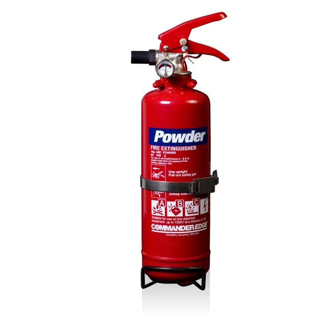 COMMANDER 1KG ABC Dry Powder Fire Extinguisher, Bracket, 5 Year ...