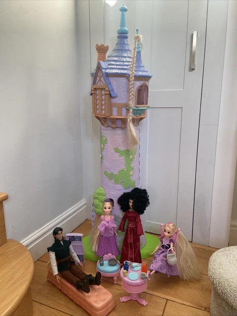 DISNEY'S TANGLED RAPUNZEL Tower for Mattel WITH FLYNN MOTHER GOTHEL AND RAPUNZEL £130.00 ...