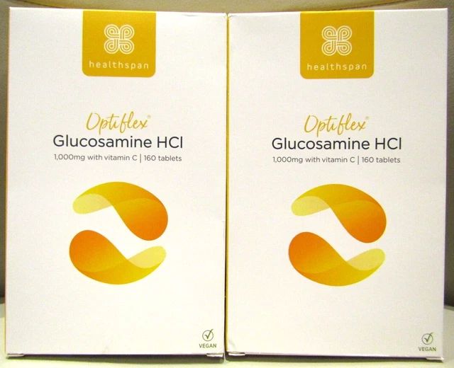 HEALTHSPAN OPTIFLEX GLUCOSAMINE HCI 1,000mg. 320 Tablets. *SECONDS. EXP ...
