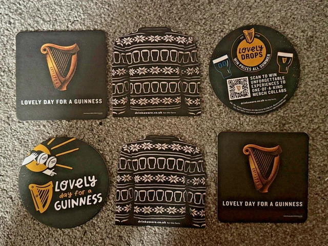 GUINNESS COASTERS, BEER Mats - Never Used £2.17 - PicClick UK
