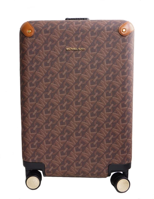 MICHAEL KORS EMPIRE Small Travel Suitcase Hard Shell Trolley Bag Brown ...