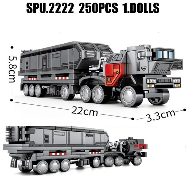 BUILDING BLOCKS MOC Military Wander Earth Cargo Transport Truck Army ...