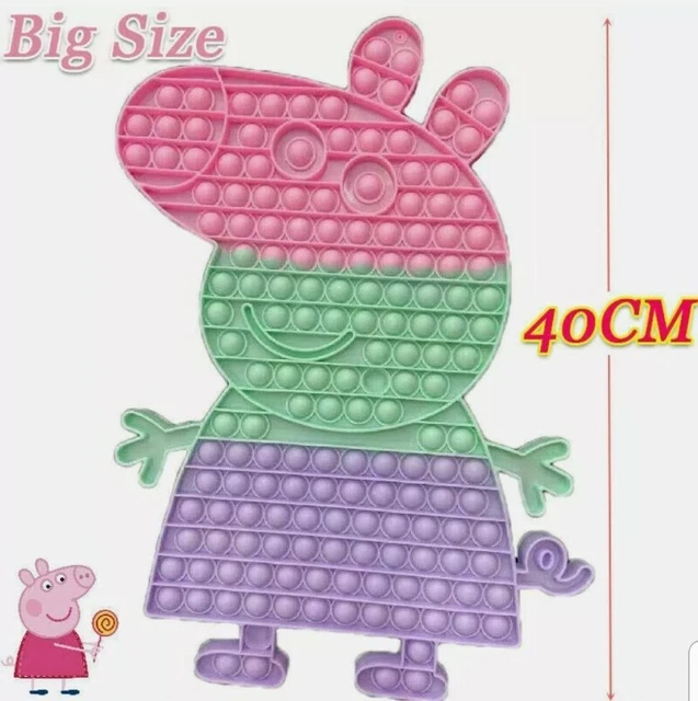 JUMBO 40CM PEPPA Pig Push Pop Bubble Fidget Sensory Toy for ADHD Stress ...