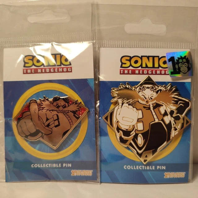 SONIC THE HEDGEHOG Eggman Enamel Pins Set Of 2 Official Collectible ...