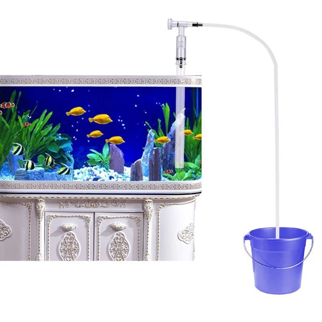 AQUARIUM GRAVEL SAND Cleaner Siphon Pump with Water Flow Adjuster for ...