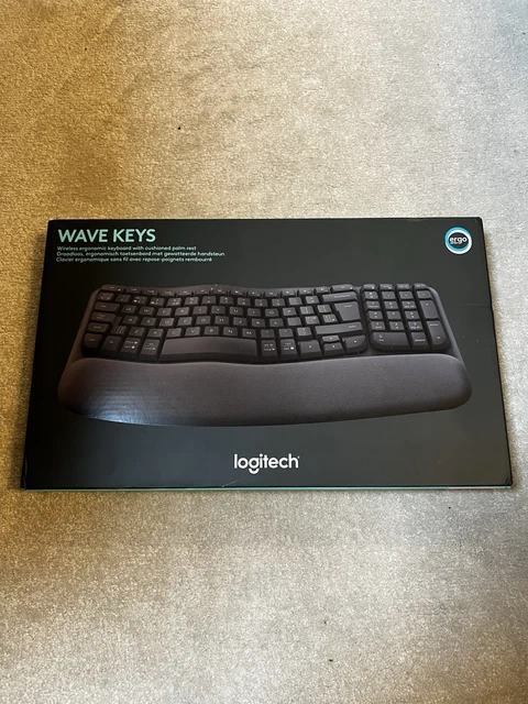 LOGITECH WAVE KEYS Ergonomic Keyboard Wireless Graphite £49.01 ...