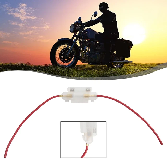 BOÎTE PORTE-FUSIBLE MOTO 30 mm avec fil long pour voiture camion moto ...