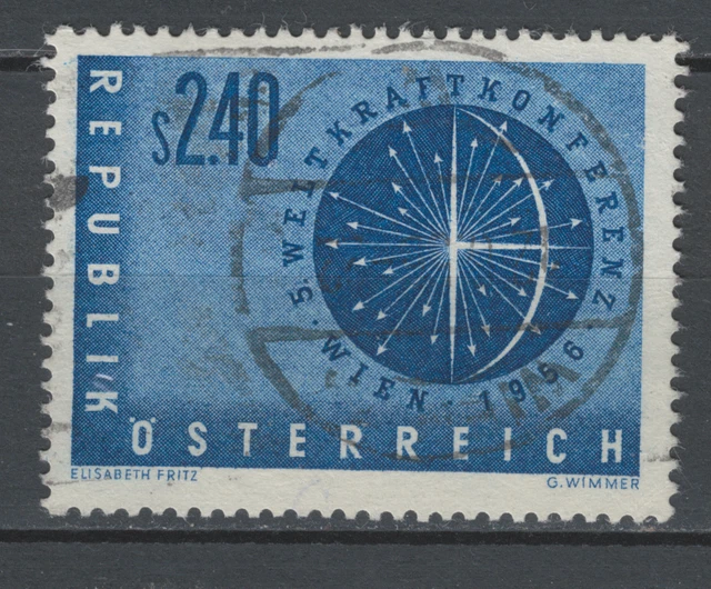 STAMP AUSTRIA MICHEL No. 1026 World Conference of Power 1956 stamped £0 ...