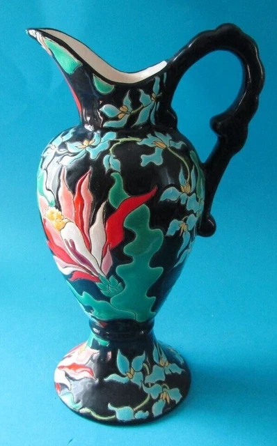PICHET OU AIGUIÈRE en émaux de Longwy French pottery jug ewer EUR 124 ...