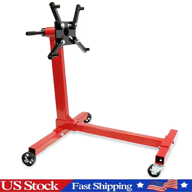 ROTATING ENGINE STAND 1000lbs Capacity Heavy-Duty Steel Engine Hoist ...