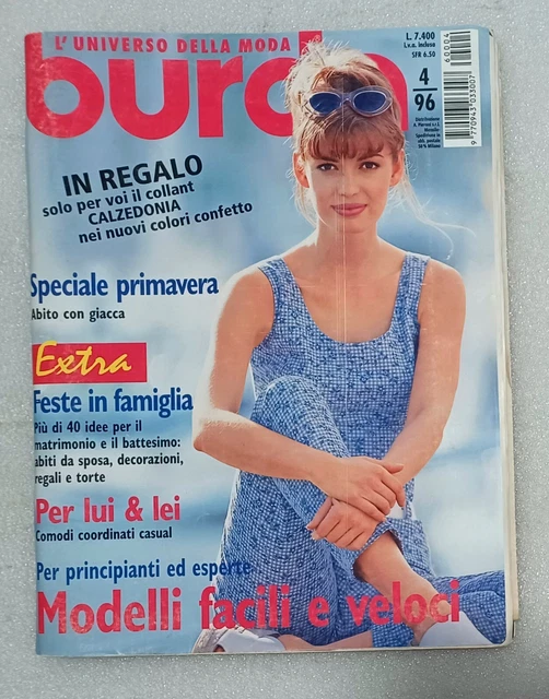 BURDA 1996/4 RIVISTA cucito con cartamodelli: modelli per principianti e esperte EUR 4,90 ...