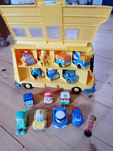ROBOCAR POLI SCHOOL-B CARRIER totobus 14 voitures Die Cast cars métal ...