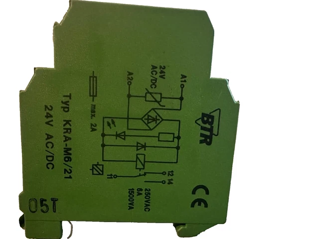 BTR KRA-M6/21 - 24V AC/DC 5x - Koppelrelais Wechsler Relais ...