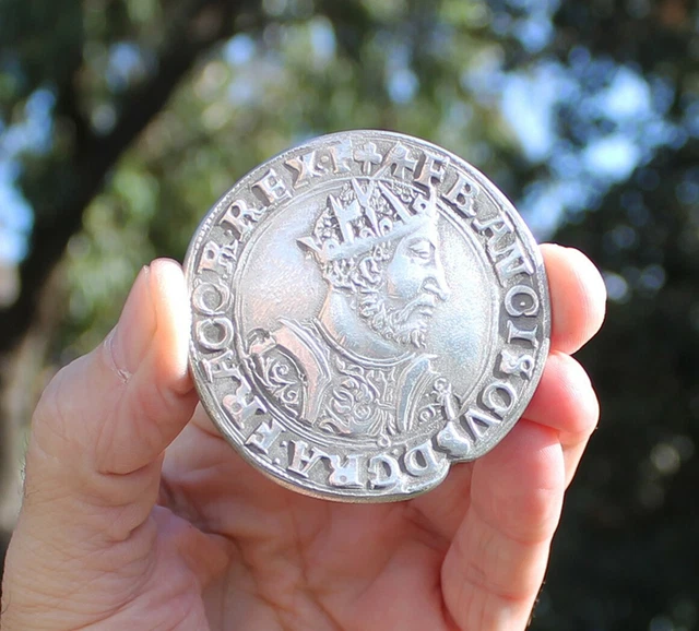 CRS. FRANCE, MEDAILLE, King Francois I, teston, Paris Mint, SILVER $552 ...