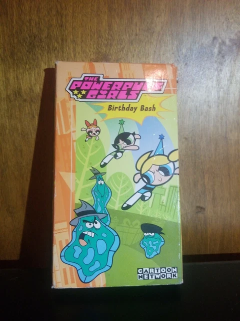 POWERPUFF GIRLS-BIRTHDAY BASH VHS Tested Rare VINTAGE COLLECTIBLE- FREE ...