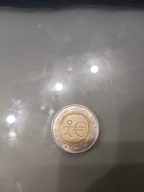 MONETA DA DUE 2 euro Repubbluca tedesca con omino stilizzato UEM 1999 ...
