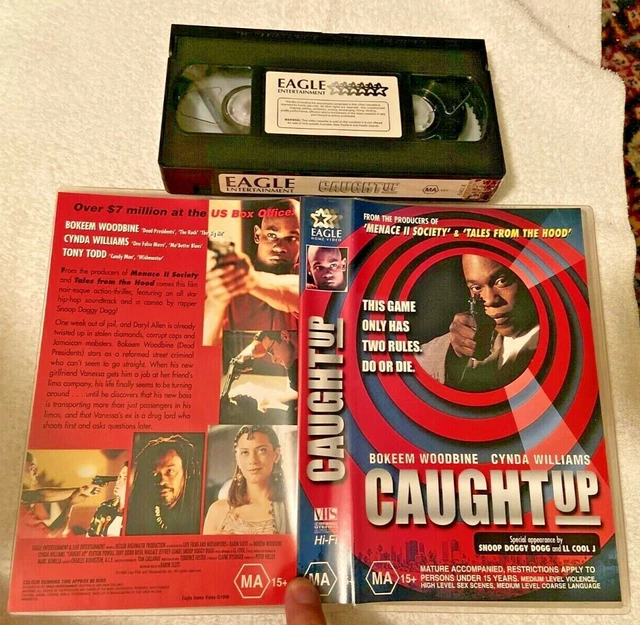 CAUGHT UP EX-RENTAL VHS video tape noir action thriller, gangster urban ...