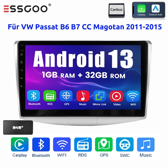 1+32G ANDROID 13 Autoradio GPS RDS DAB+ für VW Passat B6 B7 CC Magotan 2011-2015 EUR 144,99 ...