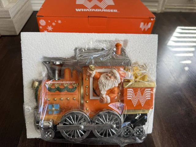WHATABURGER CHRISTMAS DECOR Light Up Santa Holiday Train French Fries ...