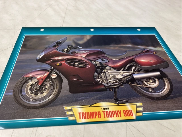 1999 TRIUMPH TROPHY 900 Motorcycle Card Card Passion Atlas Collection ...