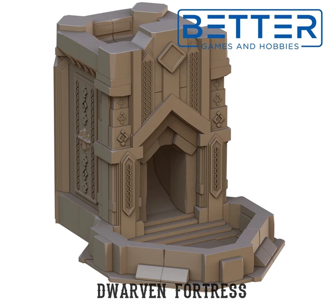 DWARVEN FORT, 3D Printed Dice Tower Terrain. For RPG Tabletop Wargaming ...