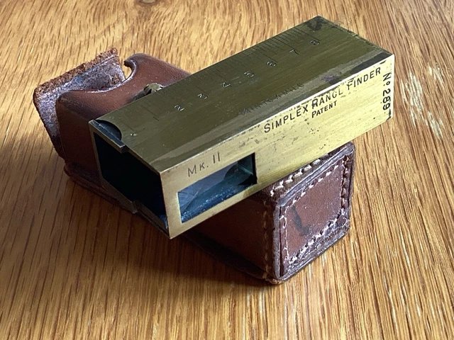 SIMPLEX RANGEFINDER MKII No.289 + CASE. INCLINOMETER MILITARY WW1 WW2 ...
