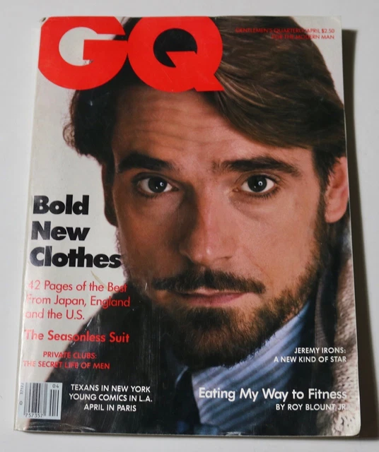 GQ GENTLEMEN'S QUARTERLY Magazine April 1984 Jeremy Irons £148.14 ...