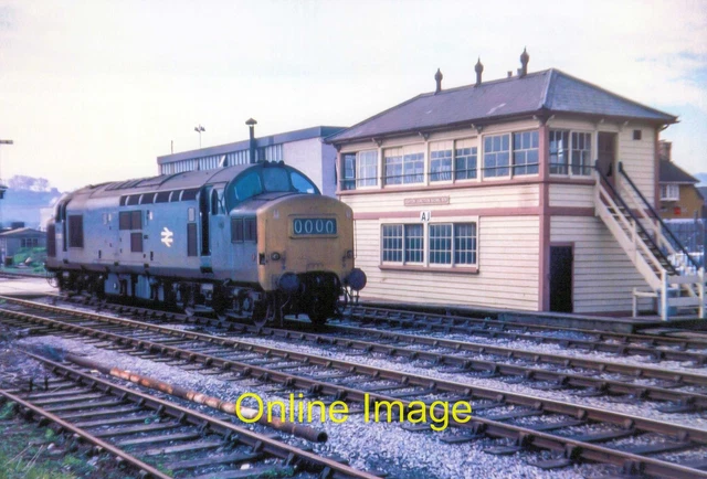 RAILWAY PHOTO 6X4 Class 37 37239 Light Engine Ashton Jcn Signalbox ...