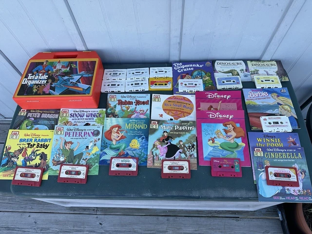 WALT DISNEY STORYTELLER Read Along Lot 14 Tapes & 28 Books, Travel Case ...