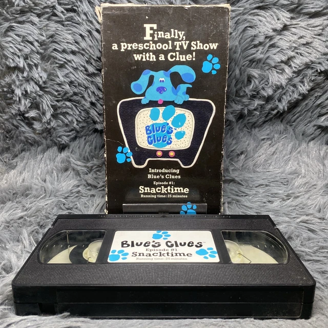 BLUE'S CLUE'S VHS Tape 1996 Pilot Episode Snacktime Nickelodeon Episode ...