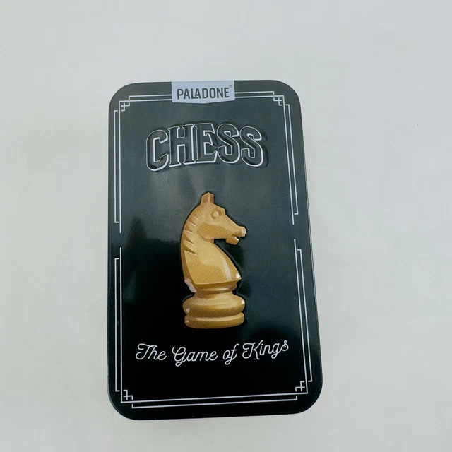 TRAVEL CHESS MINI Paladone In Black Metal Tin Game Of Kings £1.20 ...