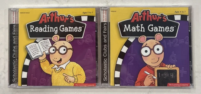 ARTHUR'S MATH READING Games The Learning Company PC 2001 SEALED CD ROM ...