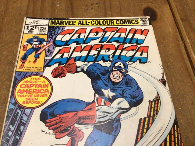 VINTAGE MARVEL COMICS Group Captain America Sept 1978 No. 225 $8.59 ...