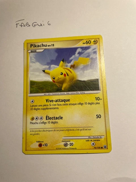 CARTE POKÉMON PIKACHU - 70/100 - Diamant et Perle - FR EUR 2,00 ...