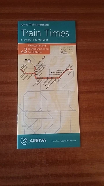 ARRIVA TRAINS NORTHERN train timetable Newcastle-Saltburn A3 spring ...