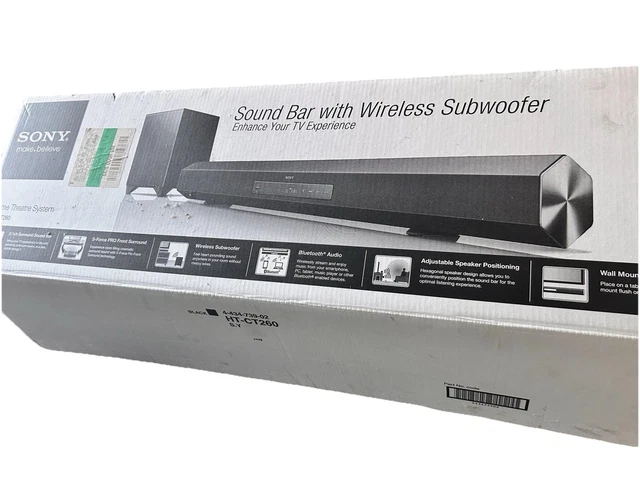 SONY HT-CT260 2.1 Channel Soundbar With Subwoofer £16.15 - PicClick UK