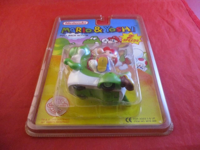 MARIO & YOSHI Pull Back Action Toy NEW Nintendo 1993 Super Mario World ...