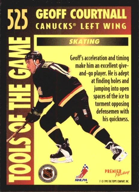 CARTE DE HOCKEY 1994-95 Topps/OPC Premier Canucks #525 Geoff Courtnall EUR 2,21 - PicClick FR